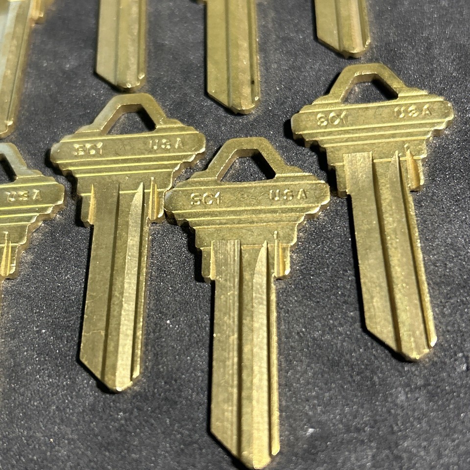 SCHLAGE SC-1 House Key Blanks Brass 10 PACK Maintenance RE Agency ...