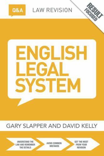 Q&a English Legal System, Paperback by Slapper, Gary; Kelly, David ...