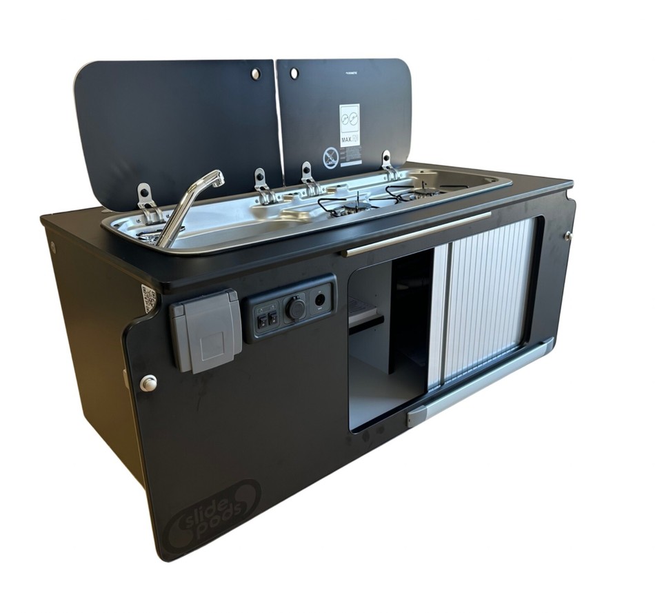 Slidepod Gen 3 Including Full Length Bed - Full Van Camping Set up ...