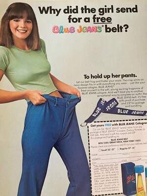 Blue Jeans Cologne, Full Page Vintage Print Ad | eBay