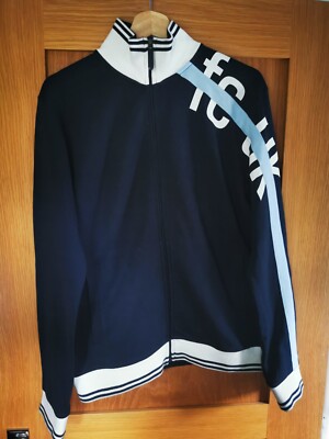 French Connection FCUK Track Top Full Zip Jumper Sweater Sleeve Logo ...
