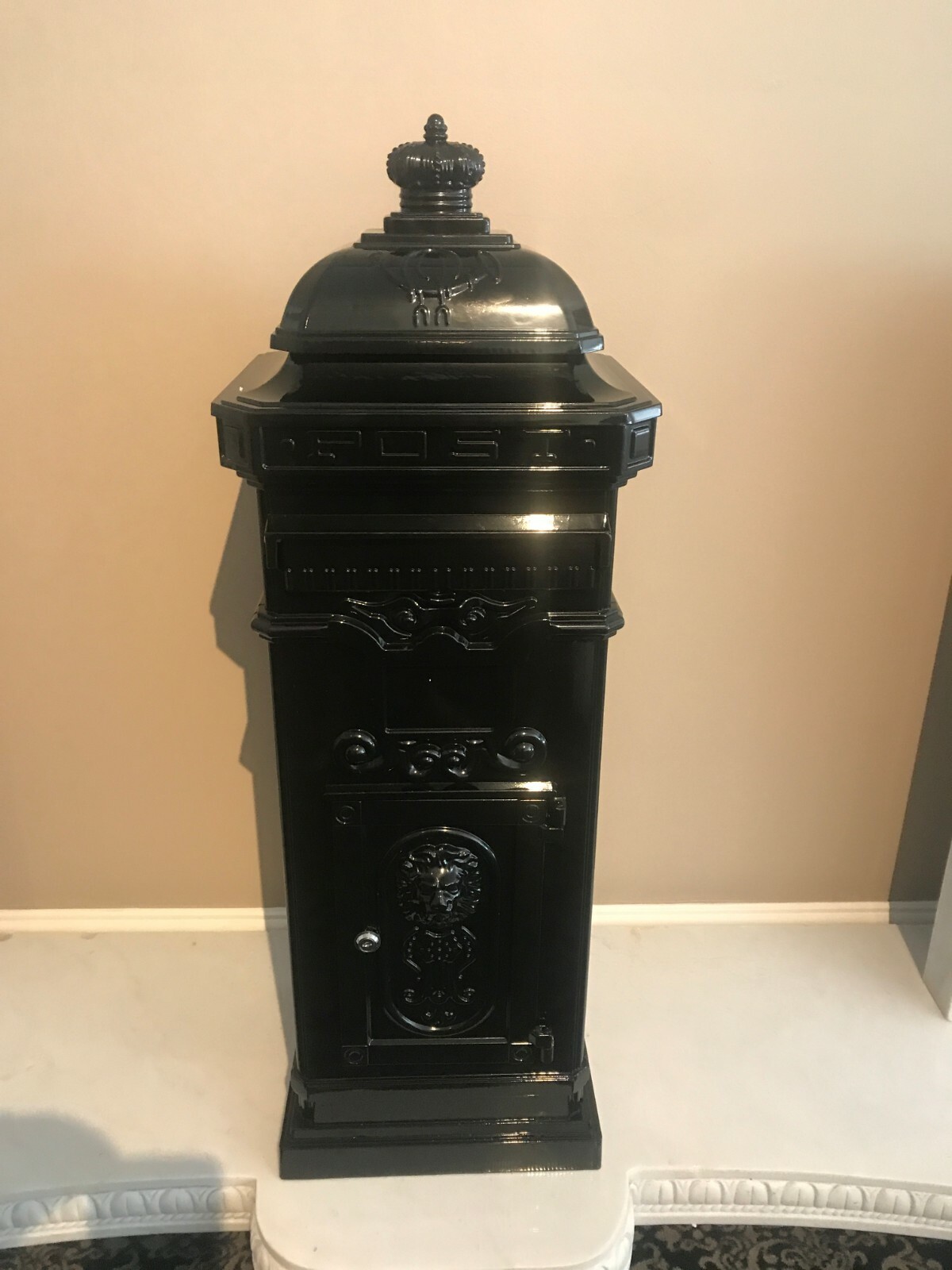 CAST ALUMINUM VICTORIAN STYLE LION HEAD MAILBOXES - CAM32 | eBay