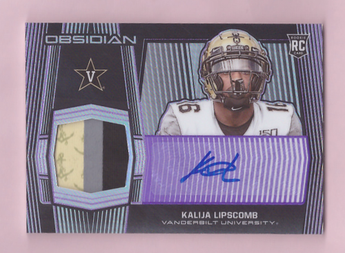 2020 Obsidian KALIJA LIPSCOMB Rookie Patch Auto Purple SP 18/49 ...