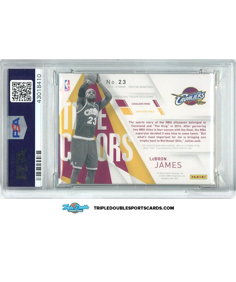 2014-15 LeBron James Panini Prestige True Colors Mat. Plus #23 PSA 10 1 ...