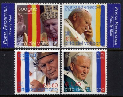 VATICAN Sc#1260-3 w. Tab 2004 Pope John Paul II MNH | eBay