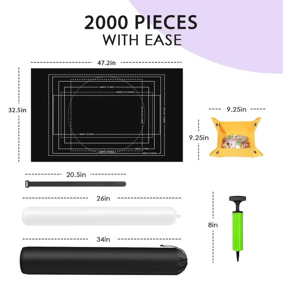 2000pcs Puzzle Mat Roll Up| Jigsaw Puzzle Mat Roll Up| Roll-Up Save Pad ...