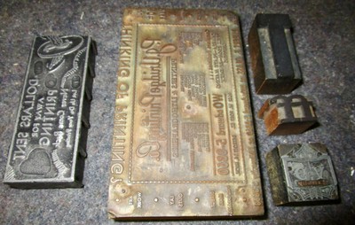 Lot of (5) Antique Print Blocks | eBay