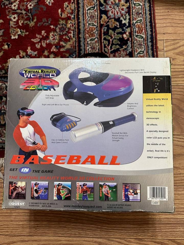 BASEBALL- Virtual Reality World 3D Color - Manley Toy Quest - Vintage ...