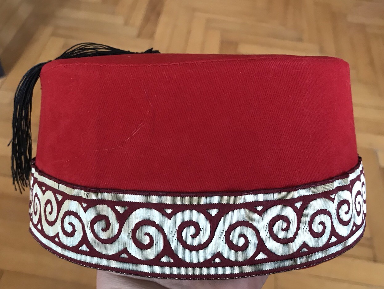 ORIENTAL EMBROIDERED FEZ TURKISH FES HANDMADE CAP OTTOMAN HAT FES ...