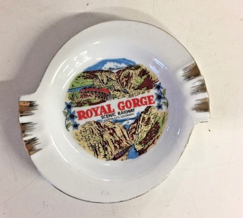 Vintage Royal Gorge Souvenir Ashtray Scenic Railway Canon City Colorado
