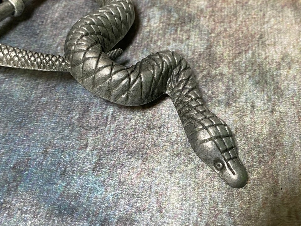 ENMON SNAKE BELT BUCKLE UNIQUE Pewter 6" (L) x 2 5/8" (W) NEW | eBay