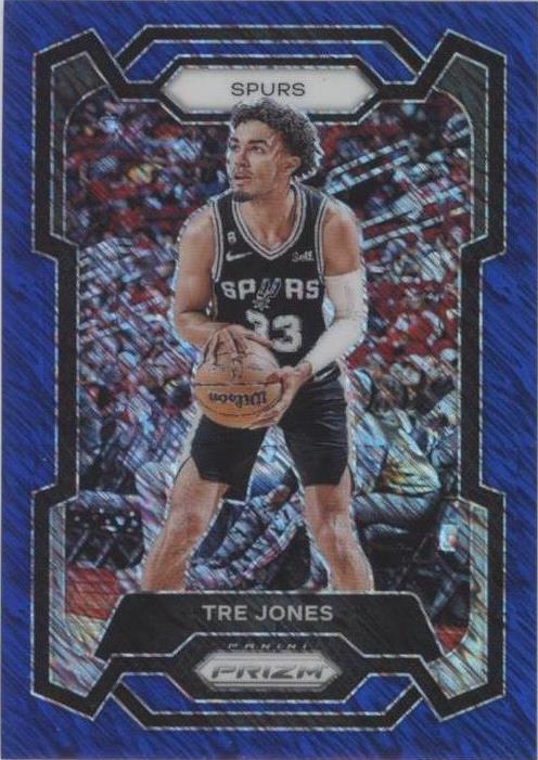 2023-24 Panini Prizm - Tre Jones #232 Blue Shimmer Prizm /35 for sale ...