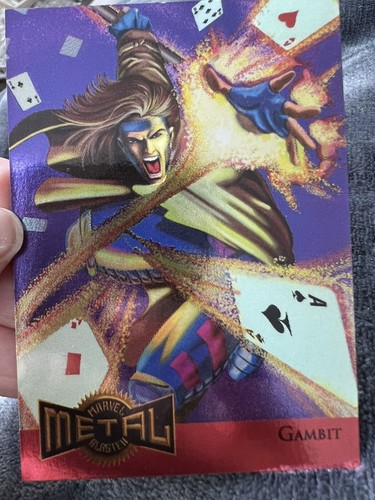Gambit #4 Fleer Marvel Metal Gold Blaster Foil Chase Card 1995 | eBay
