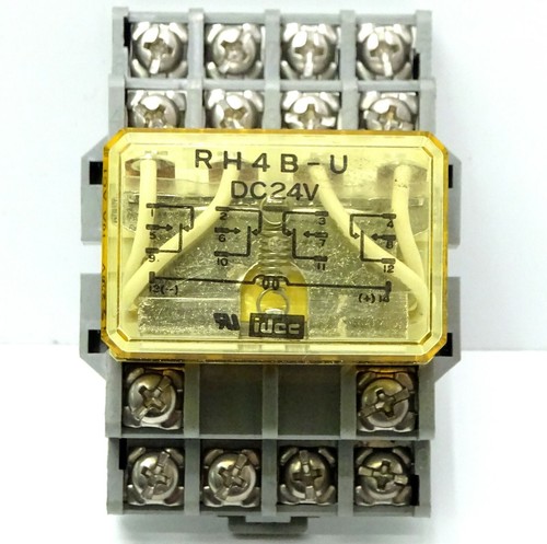 IDEC Steckrelais RH4B-U Leistungsrelais Power Relay 24V DC 4PDT 4W 10A ...
