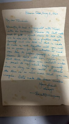 Ernest Hemingway Autograph Letter Signed 1960 | eBay