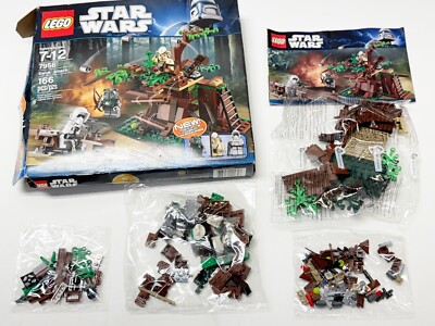 Open Box Complete Lego 7956 Star Wars Ewok Attack Factory Sealed Bags ...