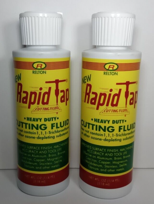 RELTON RAPID TAP HEAVY DUTY CUTTING DRILLING FLUID 4OZ BOTTLES 2 PACK ...
