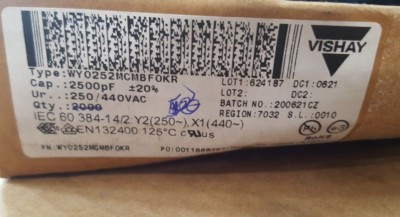 20 PCS OF VISHAY WY0252MCMBF0KA 2500PF 20% (U7.2B2) | eBay