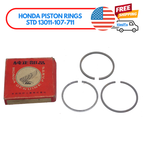 HONDA CB100 K1 K2 CL100 SL100 XL100 PISTON RINGS STD NOS GENUINE 13011 ...