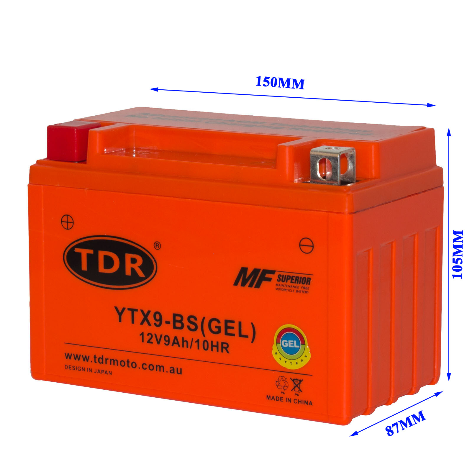 12V BATTERY YTX9-BS GTX9-BS CTX9-BS YTX9-BS GEL 10AH 135CCA Motorcycle ...