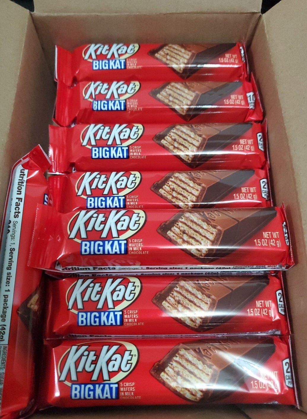 24 Bars Kit Kat Big Kat 1.5oz KitKat BigKat Candy Chocolate Bulk Wafers ...