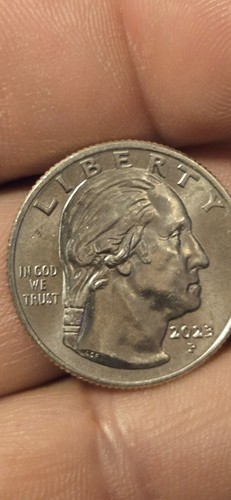 Rare Quarter 2023 P Lcf on hair. Error Coin Reading "In Cod We Trust ...