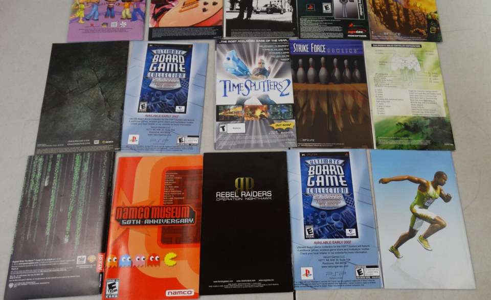 Lot of 34 Sony PlayStation 2 PS2 Game Manuals Video Game Instruction ...