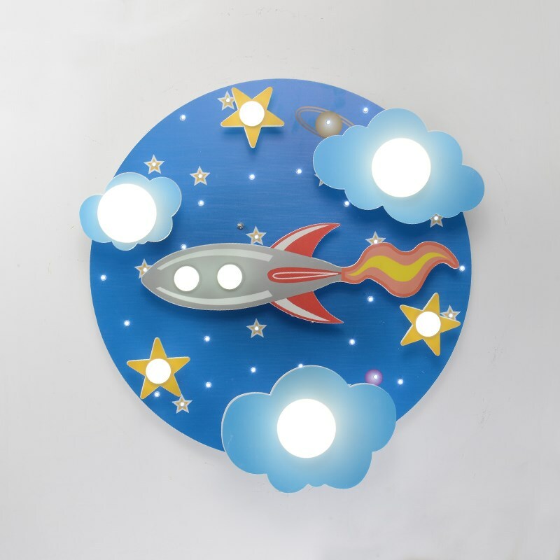 LED Modern Children's Ceiling Lamp Remote Cartoon Kids Bedroom Lighting ...