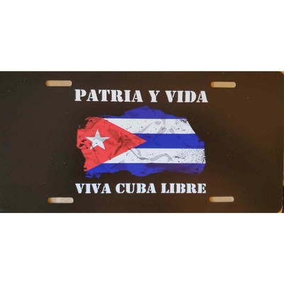 Cuba Patria Y Vida Viva Cuba Libre car tag Country and Life Long Live ...
