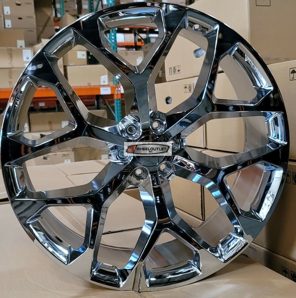 2022 GMC Replica Chrome Snowflake 201 Rims | One Piece Cast | 24 Offset ...