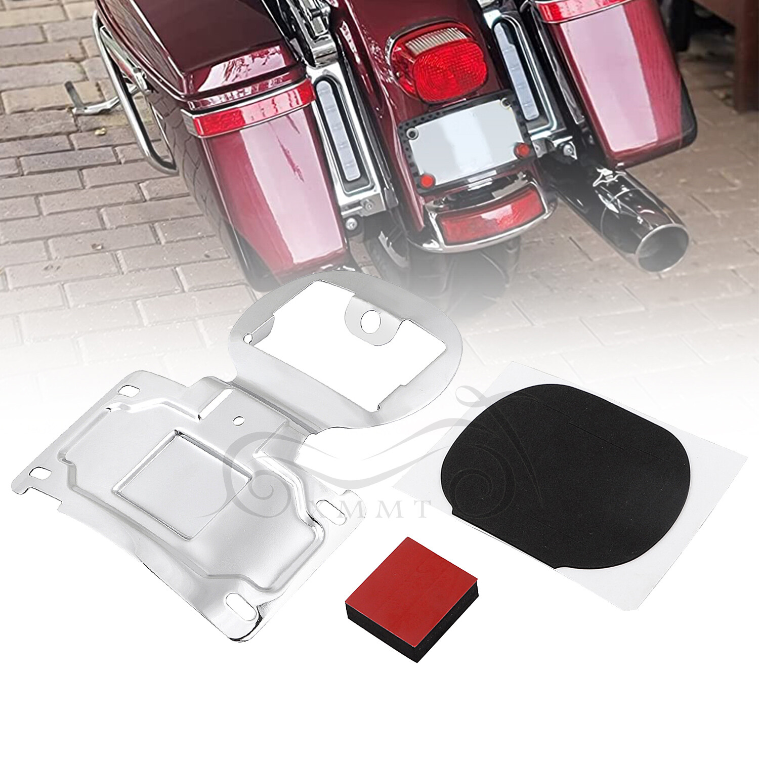 Motor Chrome License Plate Relocation Bracket For Harley CVO Limited ...