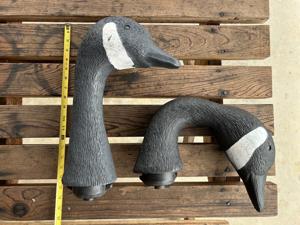 Vintage FPC Canadian Geese Decoy Heads - 4 Feeder & 2 Sentry Goose Made ...