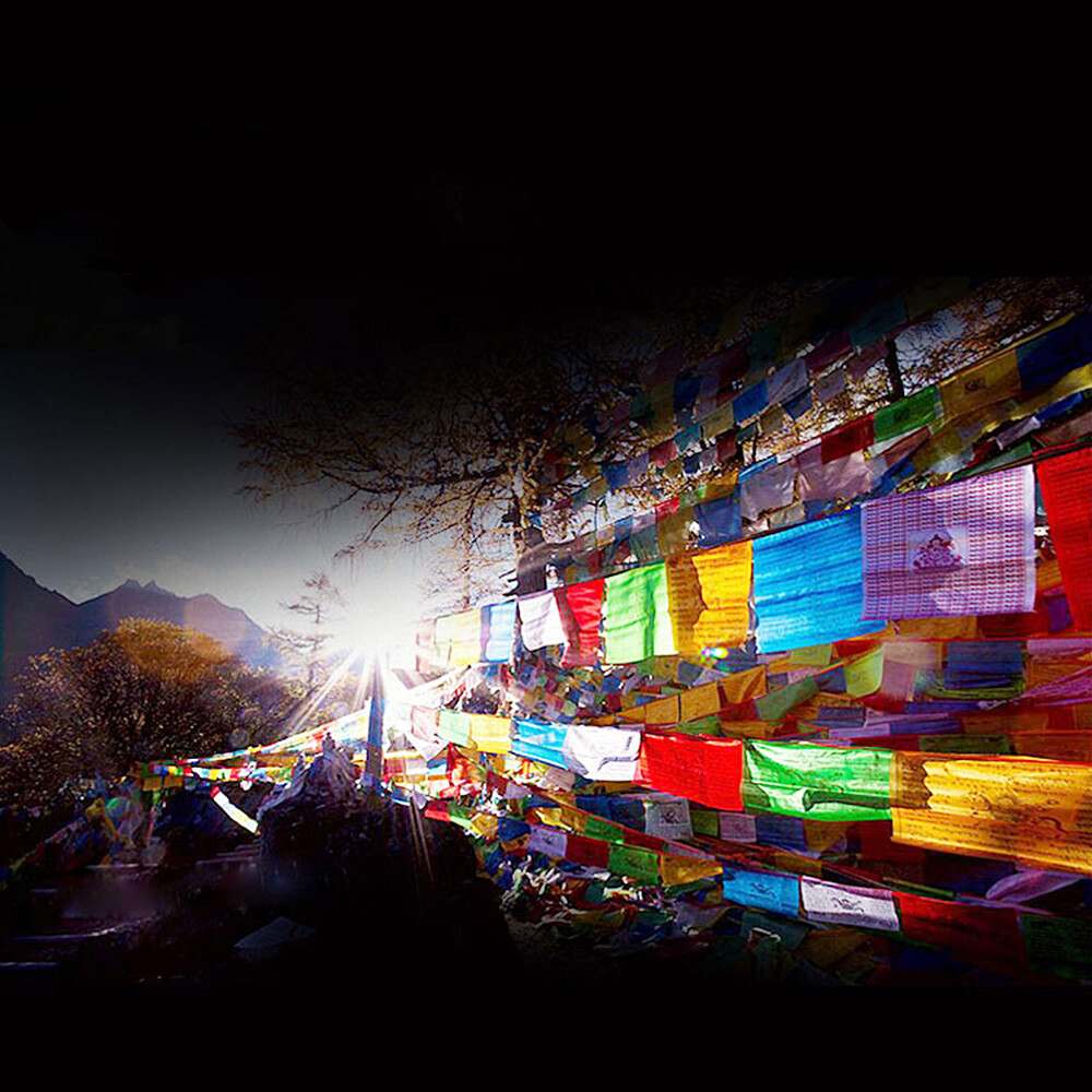 20Pcs Longevity Mantra Buddha Banner Prayer Flag Tibetan Buddhist ...