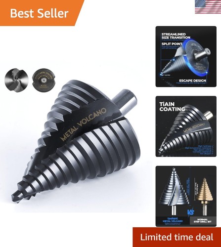 toolant Gigantic Step Drill BitPro, 1/4" - 2-1/2"15 Step Size Large ...