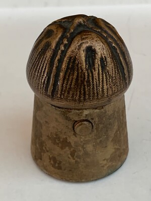 Rare antique 19th century novelty brass inkwell in the shape champagne ...