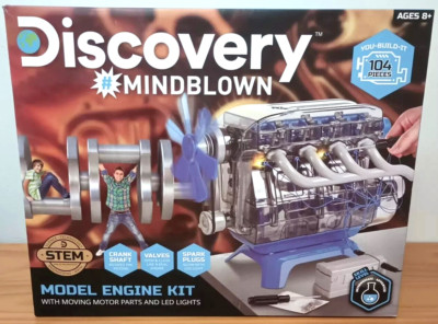 Discovery Mind Blown Model Engine Kit with Moving Motor Parts and LED ...