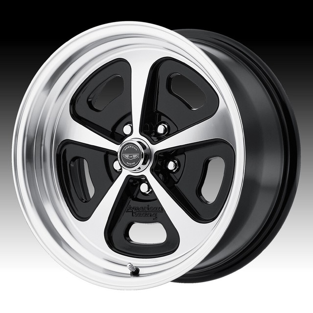17x8 4 Wheels Rims American Racing Vn501 500 Mono Cast Black Machined ...