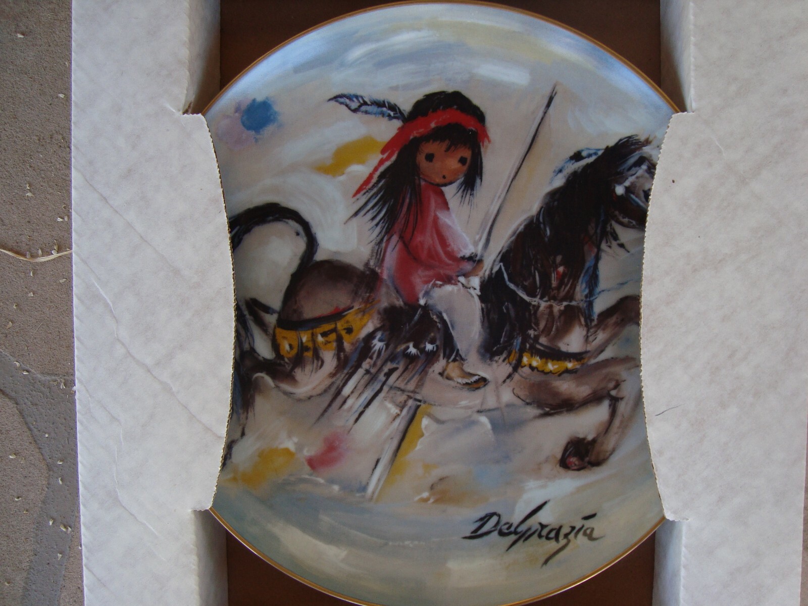 DeGrazia 'Merry Little Indian' Collector Plate 10.25" # 2729 Lim ...