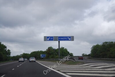 Photo 6x4 Junction 65, A1(M) Ayton/NZ2855 The last junction on the A1(M ...