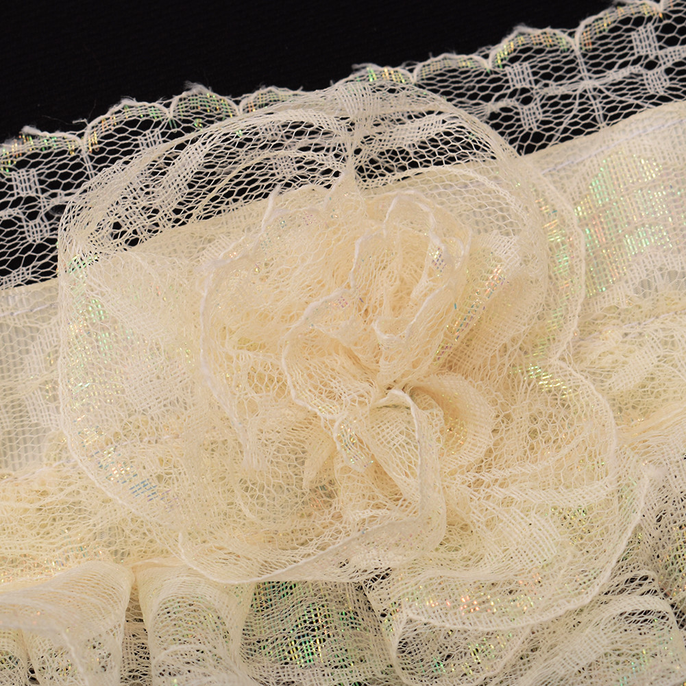Retro Elizabethan Victorian Yellow Neck Ruff Ruffled Detachable Lace ...