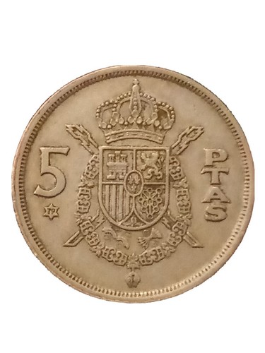 Spain 5 PTAS KM# 807 1975 *79 Espana Five Pesetas PTAS XF coin Kayihan ...
