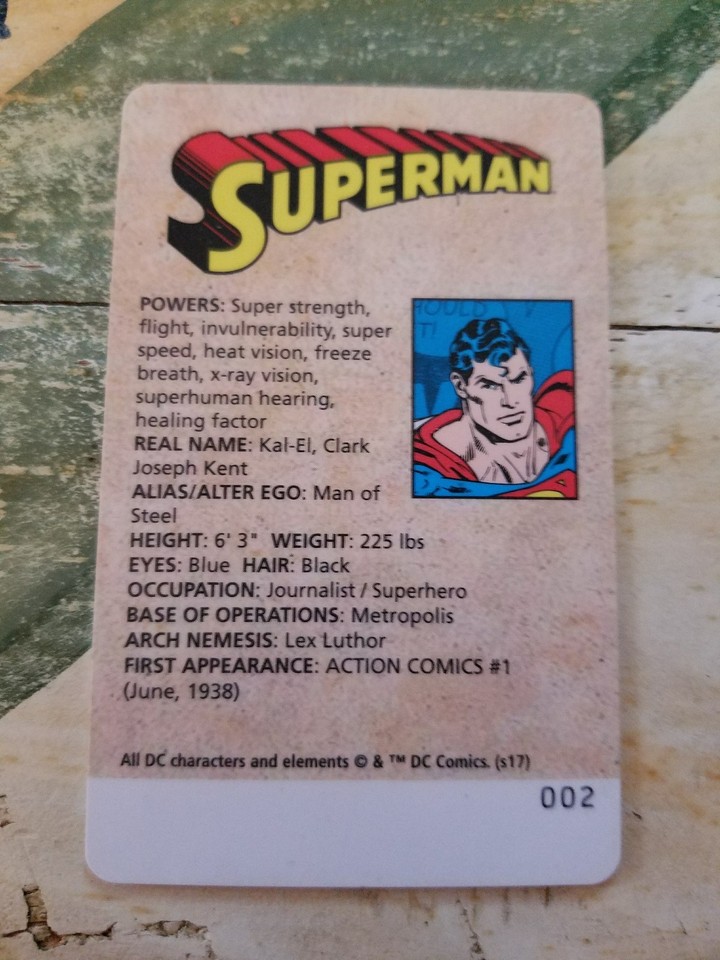 Dc Comic Arcade Card superman Rare Non Stamped Coin Pusher Non Elaut | eBay