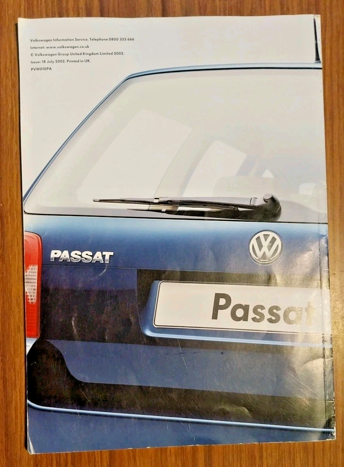 VOLKSWAGEN PASSAT ESTATE UK SALES BROCHURE 2003 MODEL YEAR | eBay UK