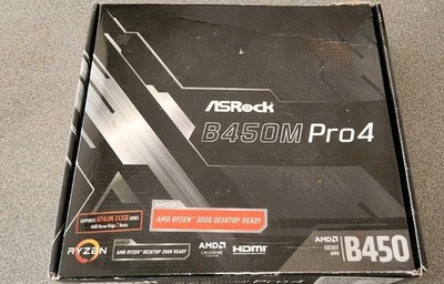 ASRock B450M Pro4 AM4 Socket Micro ATX Motherboard with HDMI | eBay