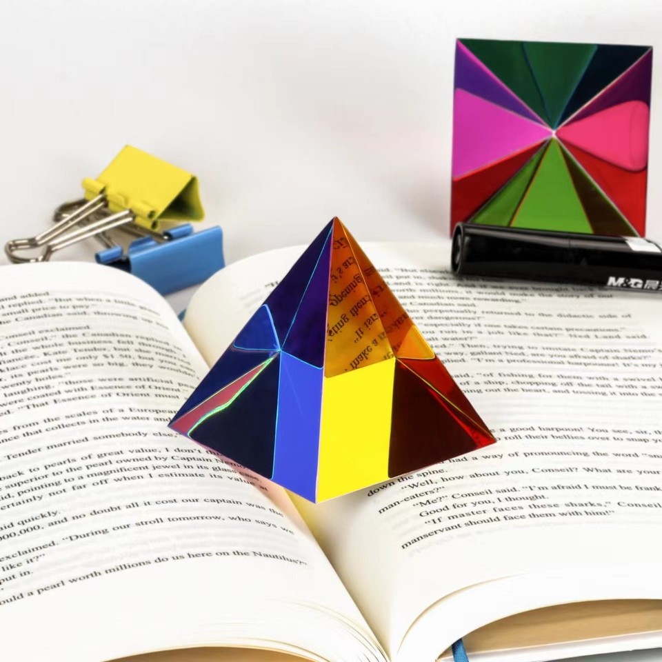 CMY Optical Prism Pyramid (60mm), Beautiful Decorations Christmas Cmy ...