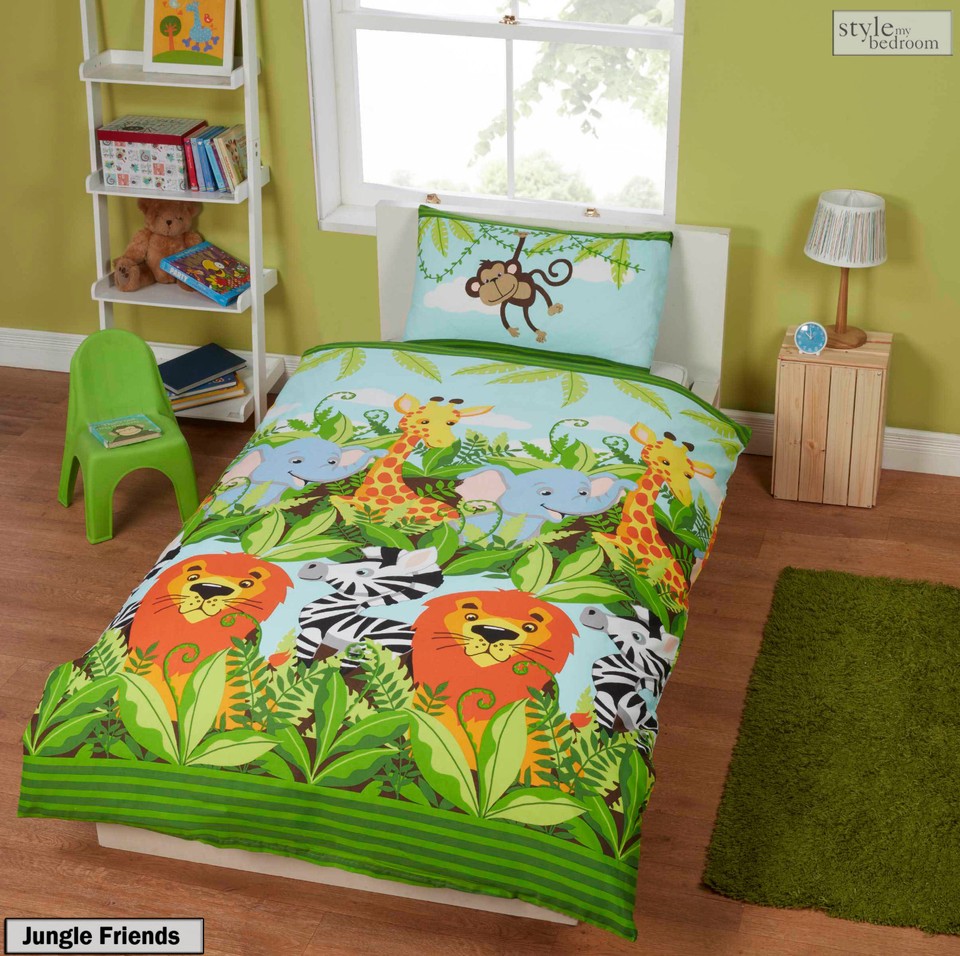 Kids Childrens Boys & Girls Single Bed Character Duvet Quilt Cover ...