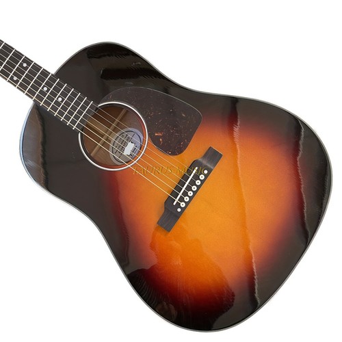 J45 Solid Spruce Top Acoustic Guitar Sunburst without EQ Mahogany Back ...
