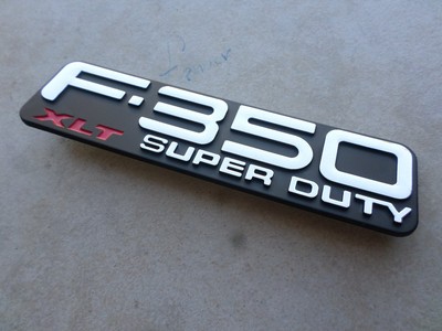 99-2004 Ford F-350 Super Duty XLT Fender Emblem Right or Left NEW F81Z ...