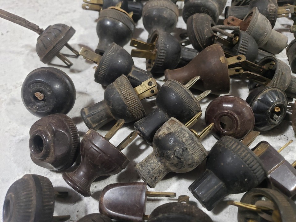 Lot Of 60 Vintage Bakelite Electrical Plugs Lamps Etc | eBay
