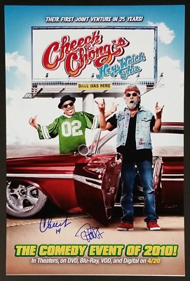 CHEECH AND CHONG SIGNED 12X18 HEY WATCH THIS MOVIE POSTER PHOTO W/COA ...